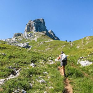 Col des Aravis, randonnée et vélo avec vue sur les Aravis et le Mont-Blanc